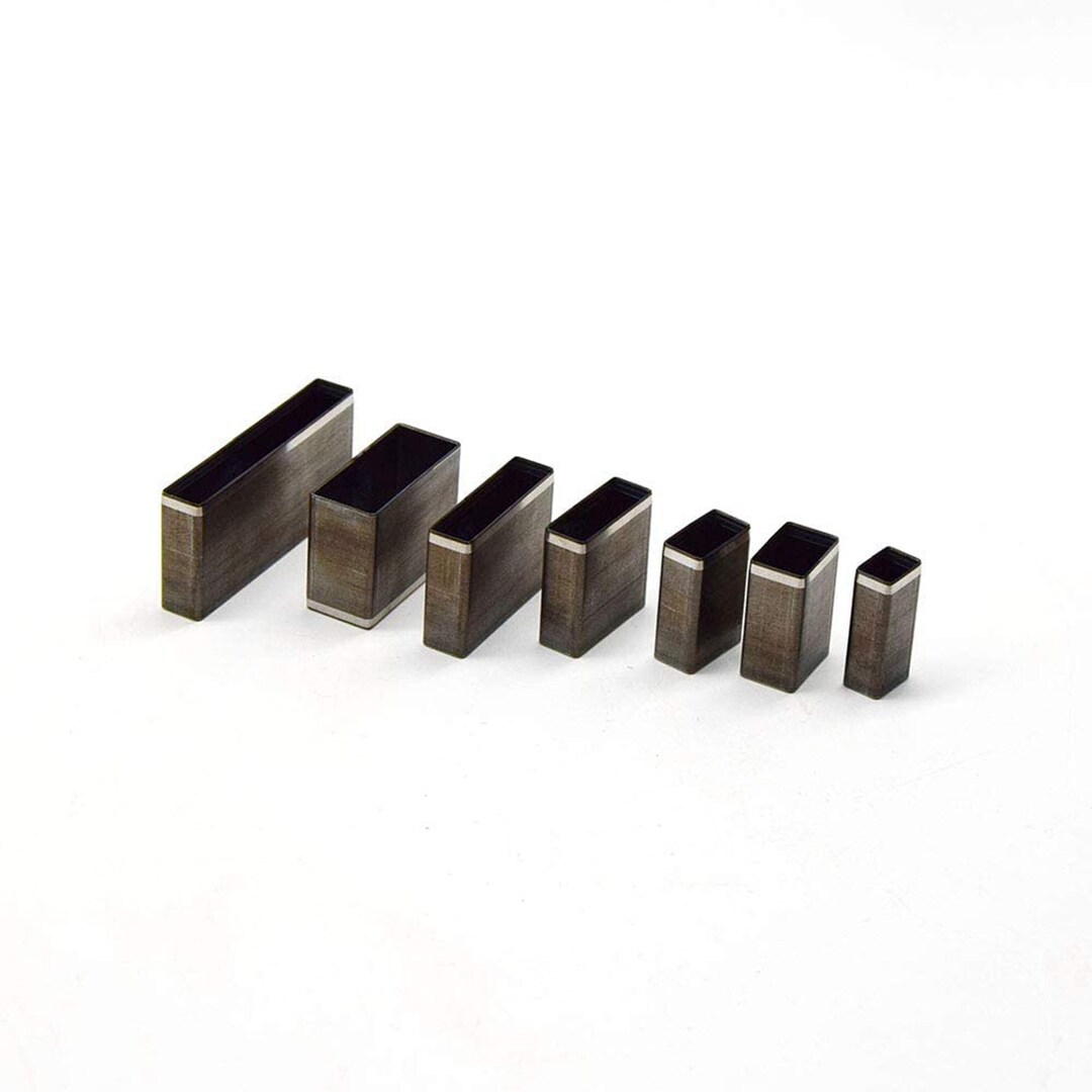 Rectangular High Carbon Steel Knife Set of Seven / Leather Mold Cutting ...