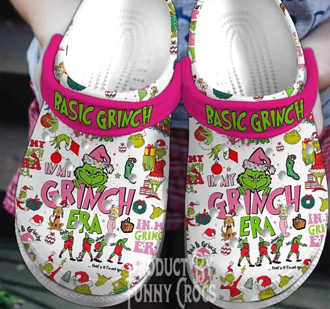 Grinch Era Slipper Basic Grinch Clogs Pink Grinch Era - Etsy