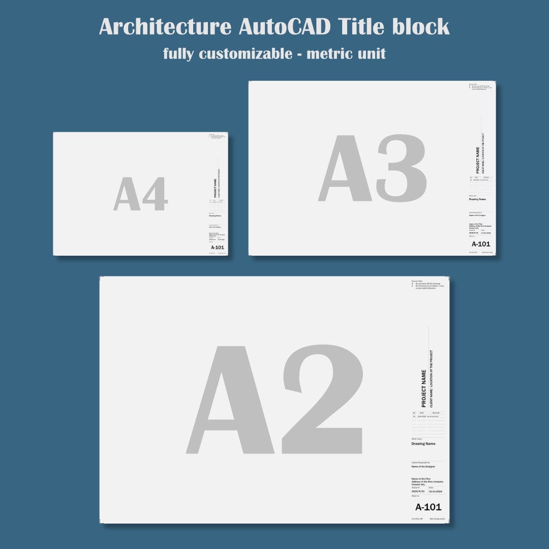 Architecture and Interior Design Title Block Template/ Autocad Layout ...