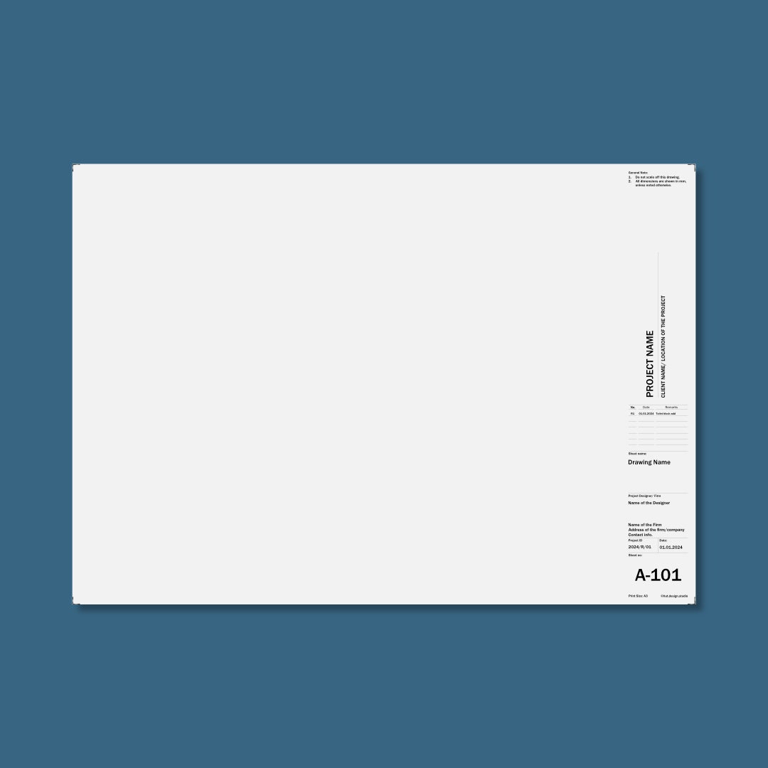 Architecture and Interior Design Title Block Template/ Autocad Layout ...