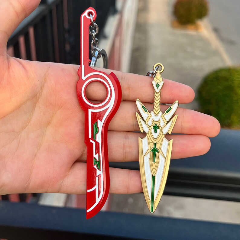 Xenoblade Chronicles 2 Keychain Red Metal MONADO Mythra Hikari - Etsy