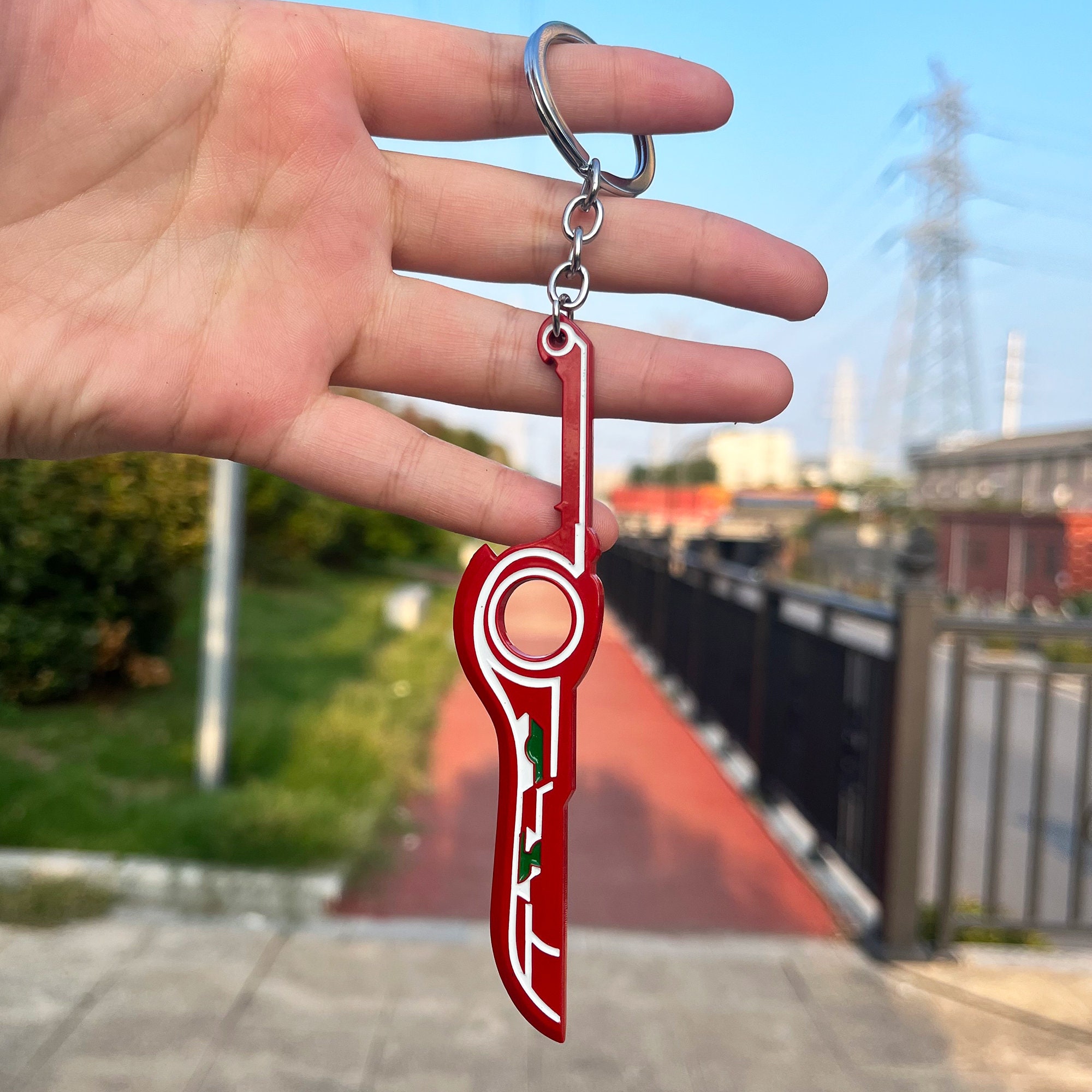 Xenoblade Chronicles 2 Keychain Red Metal MONADO Mythra Hikari - Etsy