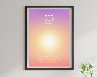 Angel Number Poster 333 Instant Download Poster Aura Energy - Etsy