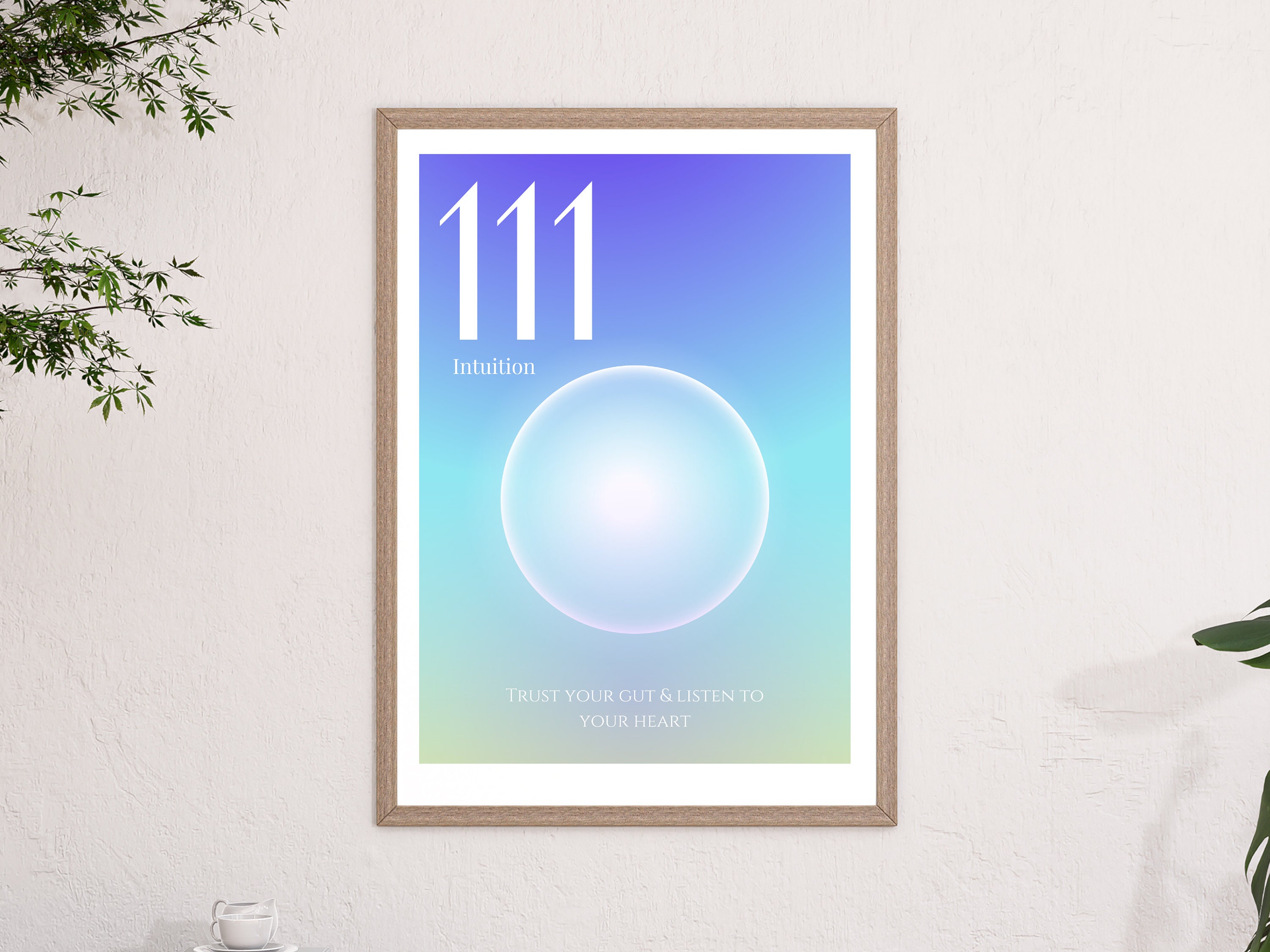 Aura Angel Number Poster 111 Instant Printable Download, Angel Number ...