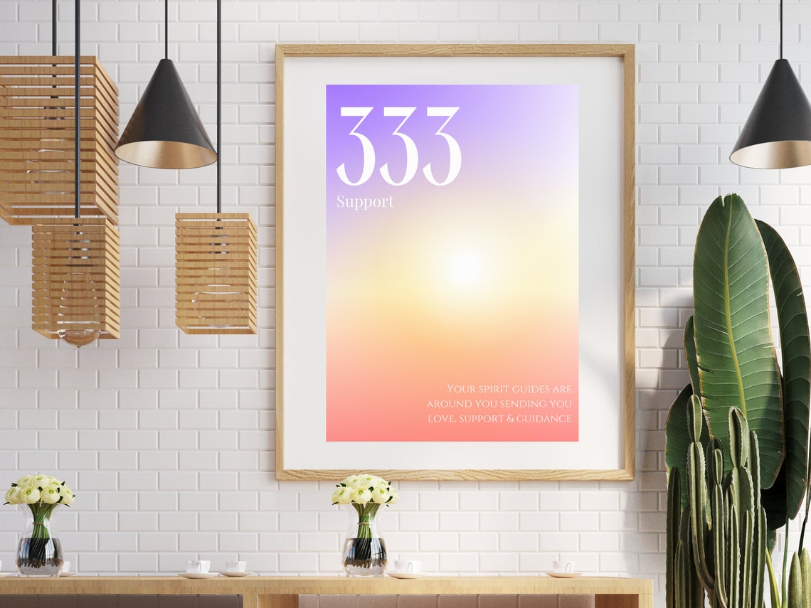 Angel Number Poster 333 Instant Download Poster, Aura Energy Poster ...