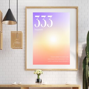 Angel Number Poster 333 Instant Download Poster, Aura Energy Poster ...
