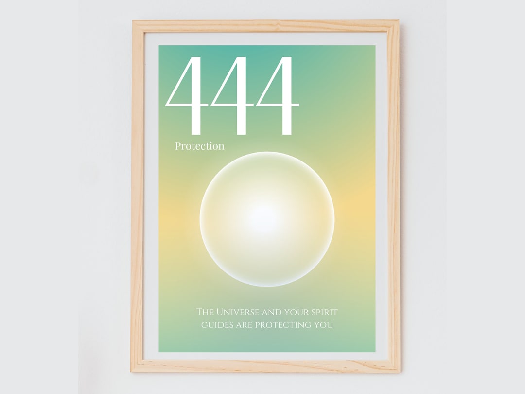 Angel Number 444 Poster, 444 Angel Number Poster, Room Decor Aesthetic ...
