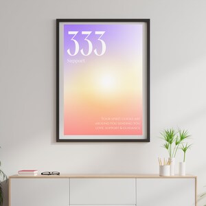 Angel Number Poster 333 Instant Download Poster, Aura Energy Poster ...