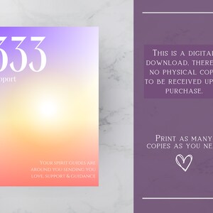 Angel Number Poster 333 Instant Download Poster, Aura Energy Poster ...