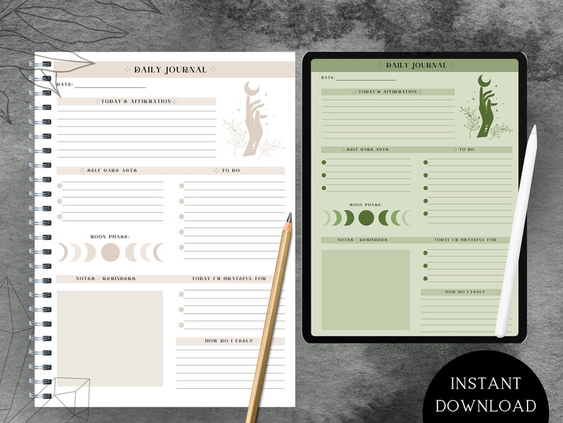 Digital Daily Planner, Spiritual Witchy Digital Planner, iPad Planner ...