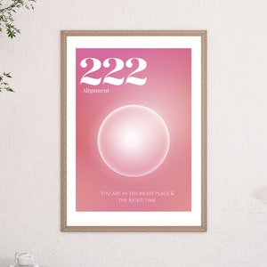 Angel Number Poster 222 Instant Download Poster, Aura Energy Poster ...
