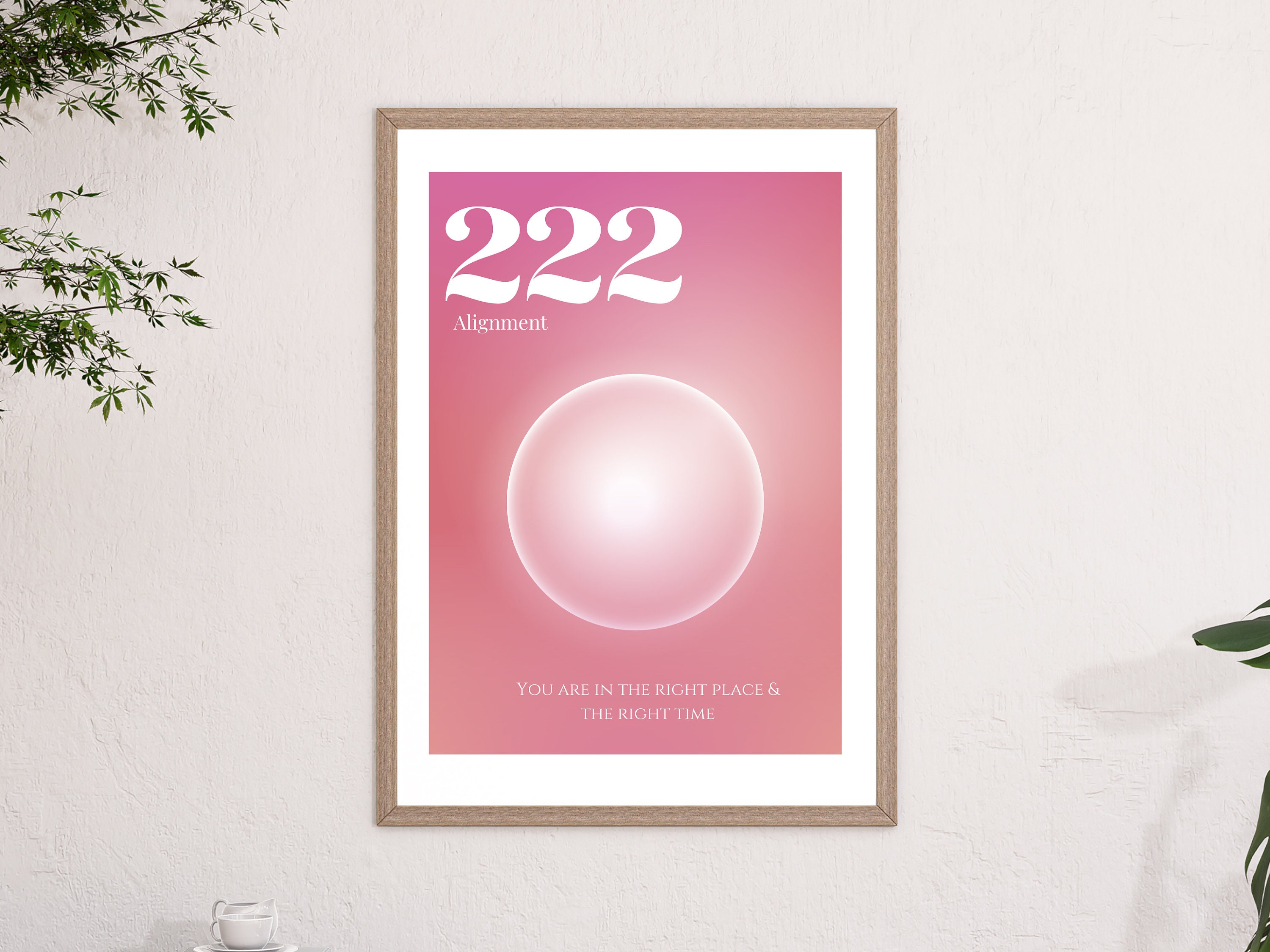 Angel Number Poster 222 Instant Download Poster, Aura Energy Poster ...