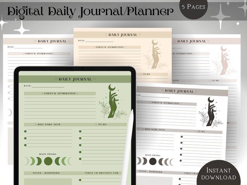 Digital Daily Planner, Spiritual Witchy Digital Planner, iPad Planner ...