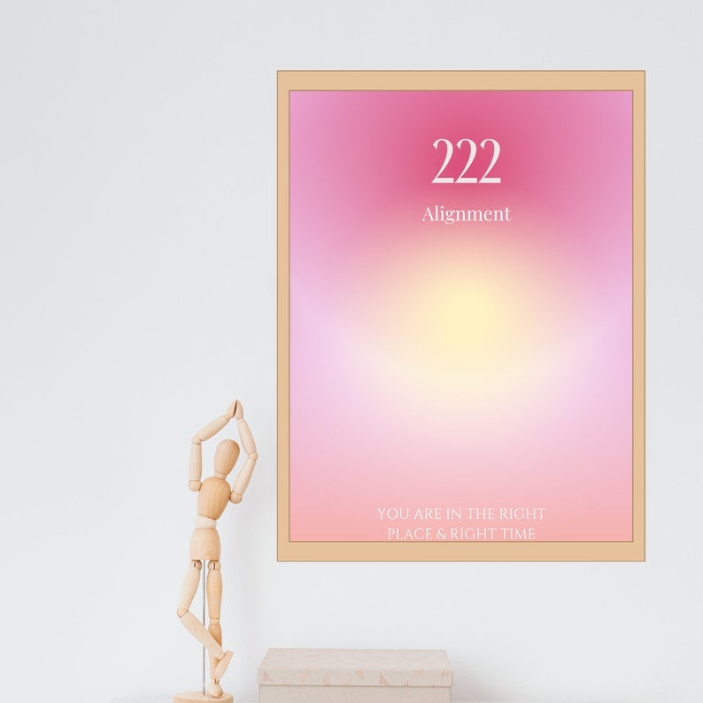 Angel Number Poster 222 Instant Download Poster, Aura Energy Poster ...