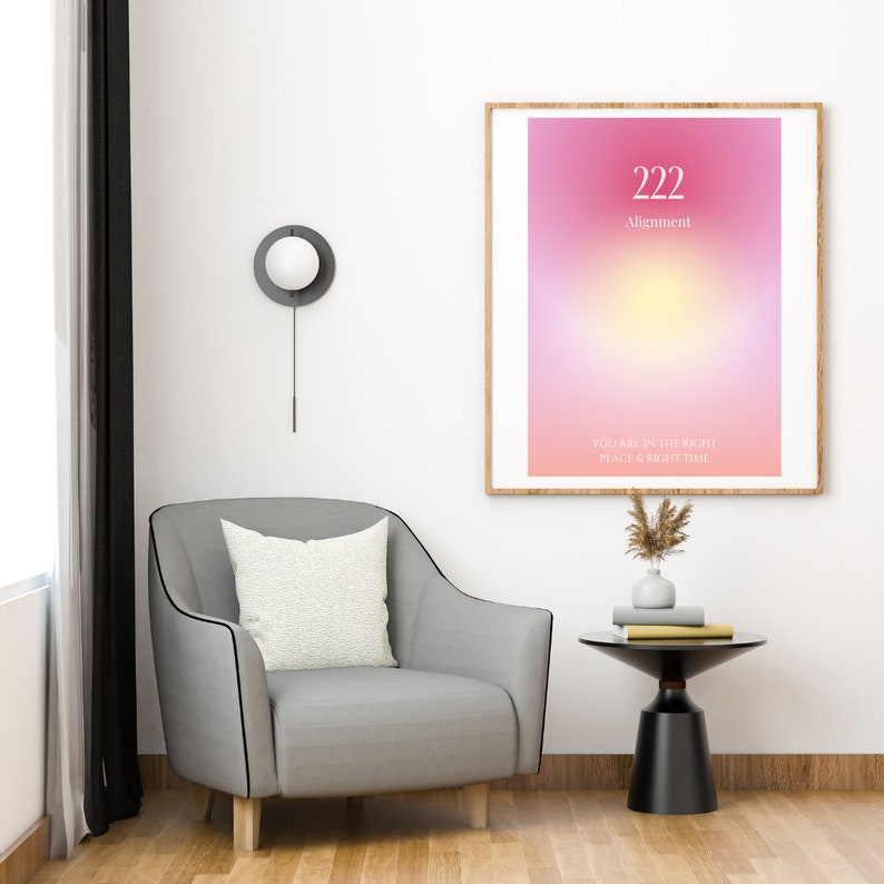 Angel Number Poster 222 Instant Download Poster, Aura Energy Poster ...