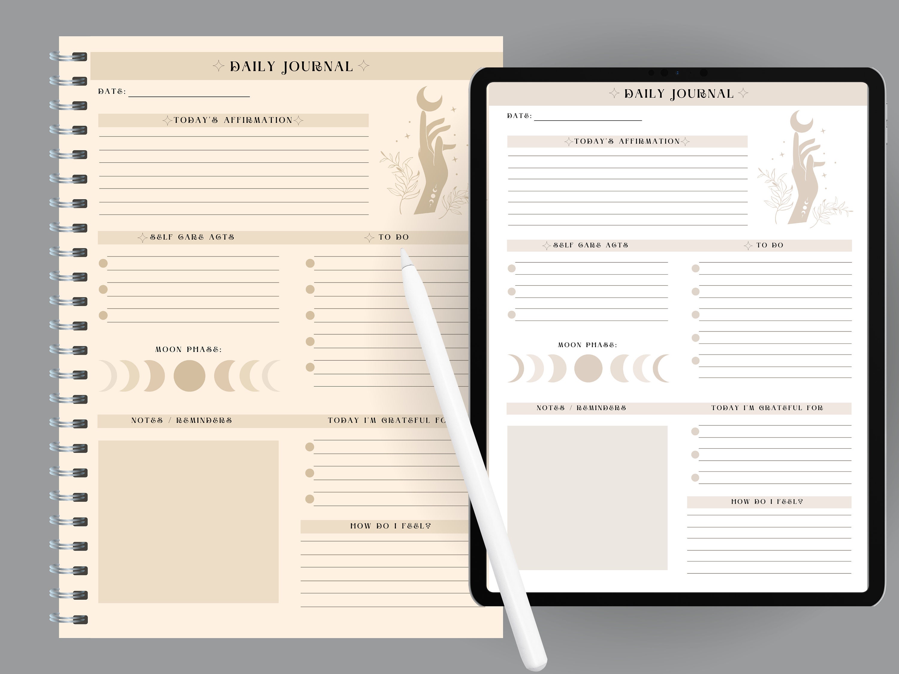 Digital Daily Planner, Spiritual Witchy Digital Planner, iPad Planner ...