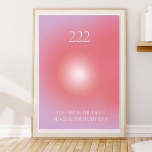 Angel Number Poster 222 Instant Download Poster, Aura Energy Poster ...