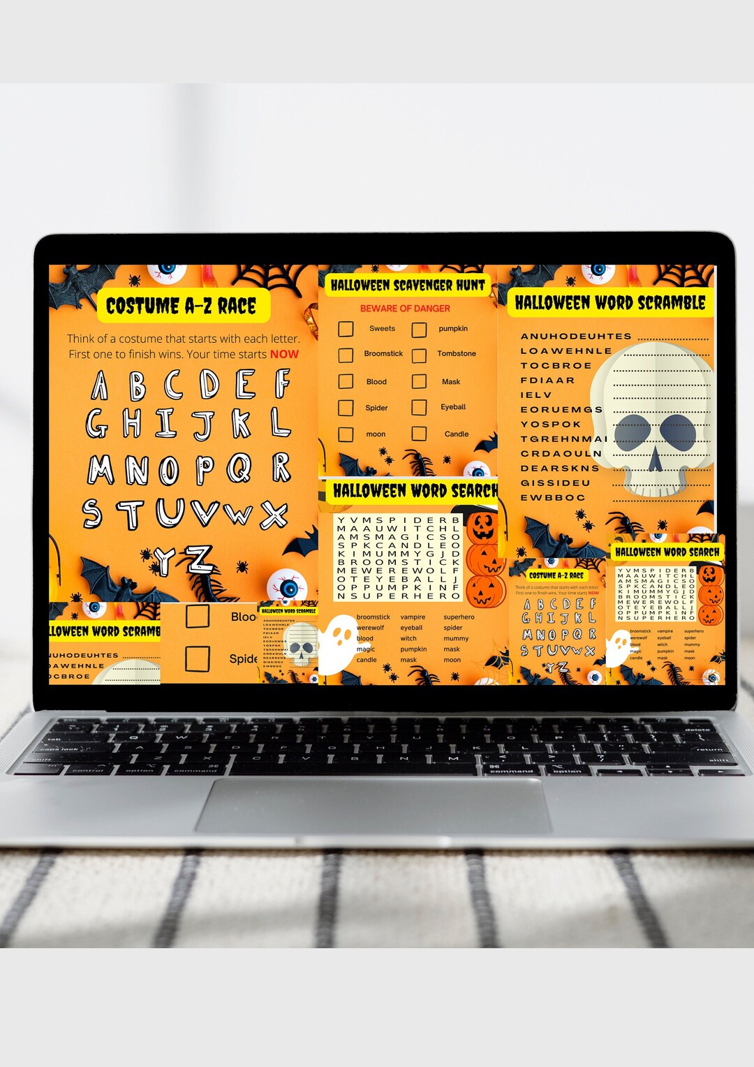 Digital Halloween Games Bundle, Pack of 4, Printable Template - Etsy