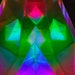 Colourful Infinity Pyramid Desk Lamp Iridescent Dichroic Color Effect ...