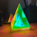 Colourful Infinity Pyramid Desk Lamp Iridescent Dichroic Color Effect ...