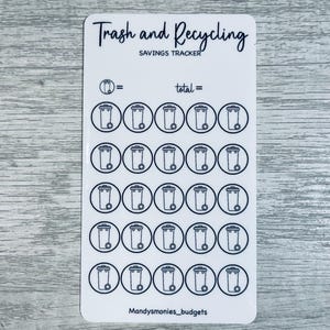 Month Ahead Trash and Recycling Savings Tracker - 1 Tracker/ Laminated ...