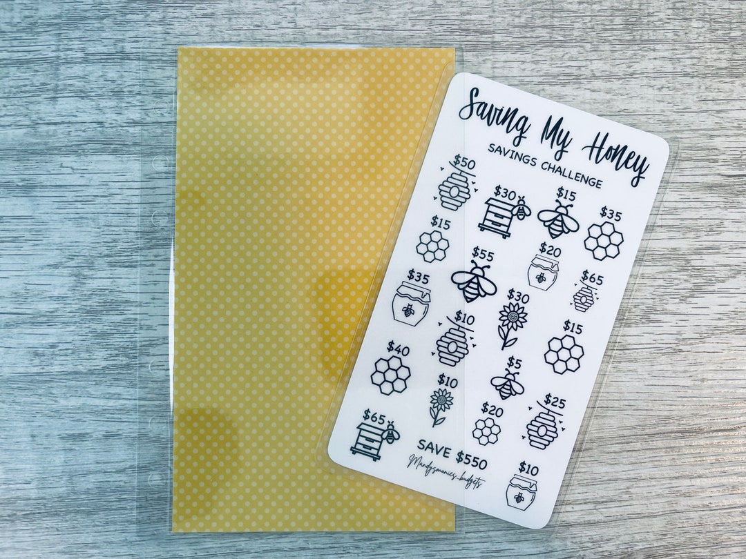 Saving My Honey Savings Challenge Save 550 Dollars/ A6 Cash Stuffing ...