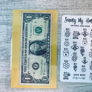 Saving My Honey Savings Challenge Save 550 Dollars/ A6 Cash Stuffing ...