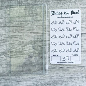 Stacking My Bread Savings Challenge You Choose Saved Amount/ Clear A6 ...