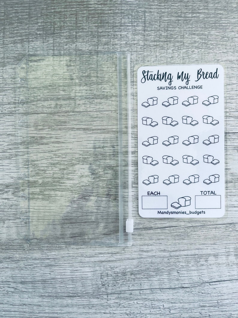 Stacking My Bread Savings Challenge You Choose Saved Amount/ Clear A6 ...