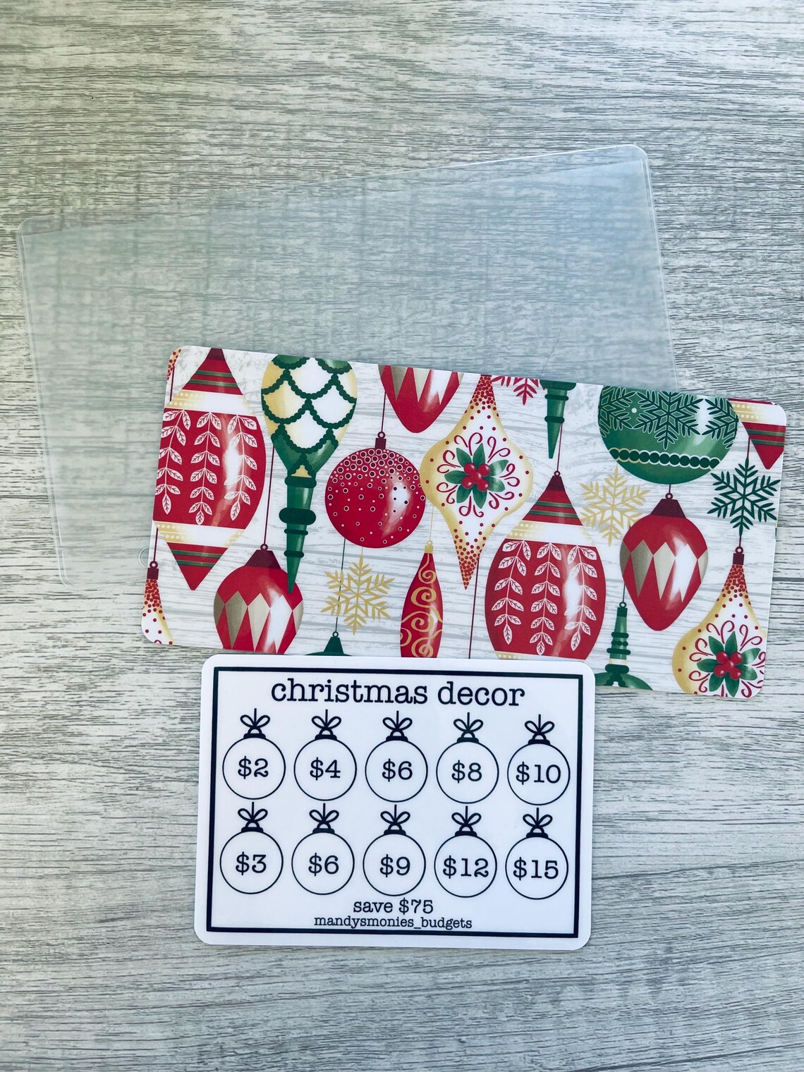 Christmas Decor Savings Challenge/ Save 75 / A6 Frosted Envelope With ...