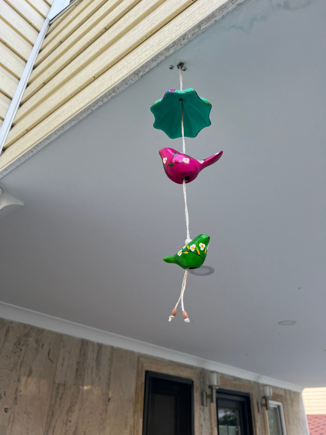 Ceramic Birds With Umbrella Ceiling Hanging - Etsy
