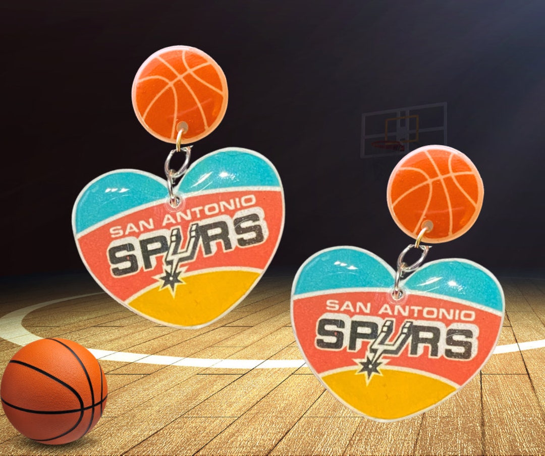 I Love My SPURS Earrings - Etsy