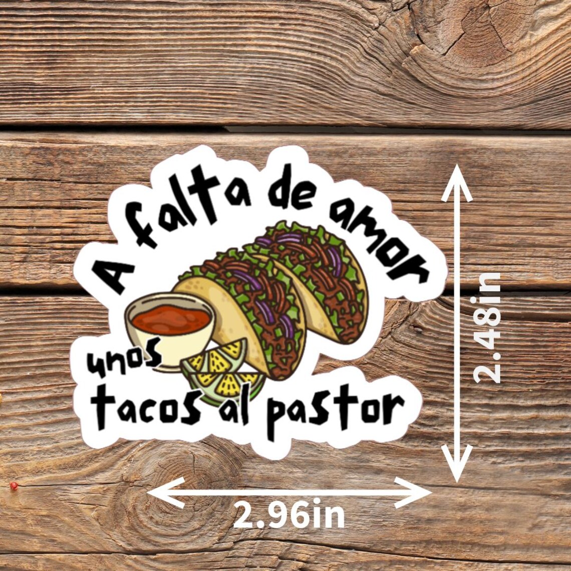 Taco Al Pastor Sticker | Durable Vinyl Decal - Etsy