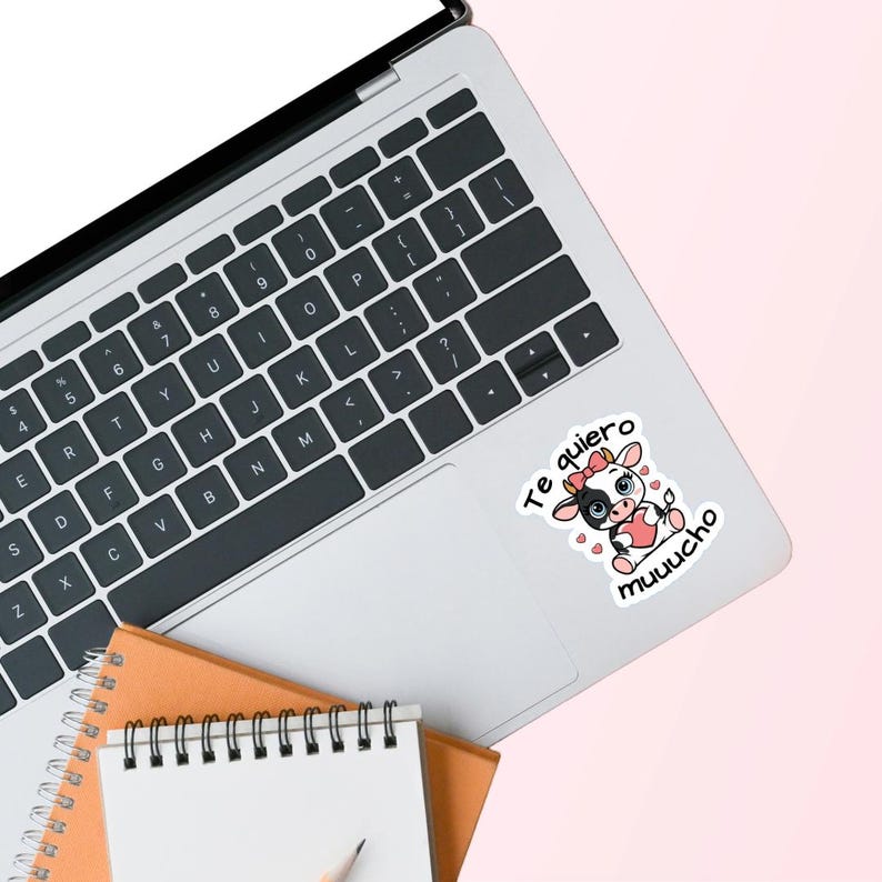 Te Quiero Muuucho Cow Sticker | Animal Stickers for Notebooks, Water ...