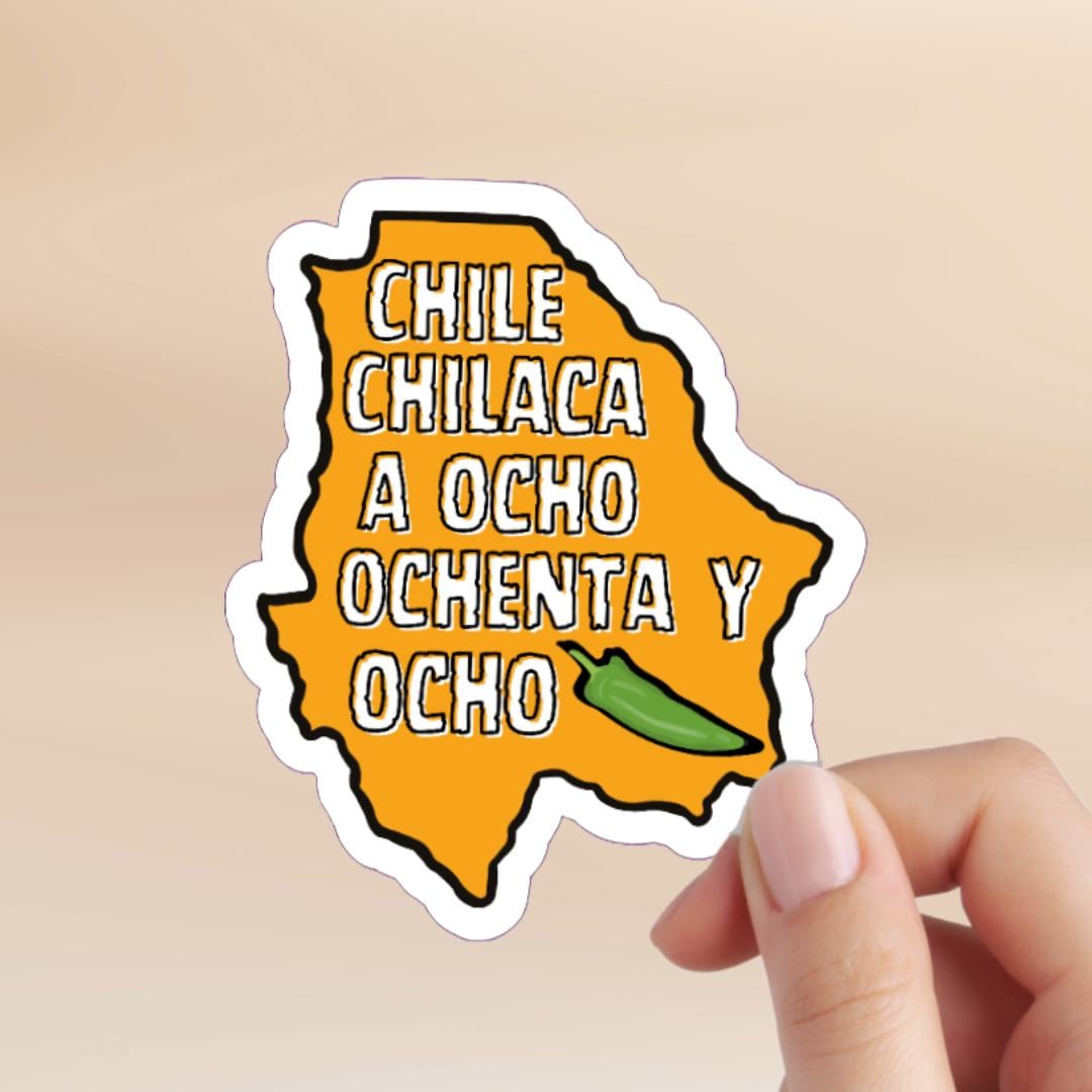 Chile Chilaca a Ocho Ochenta Y Ocho | Cute Chihuahua Spanish Sticker ...