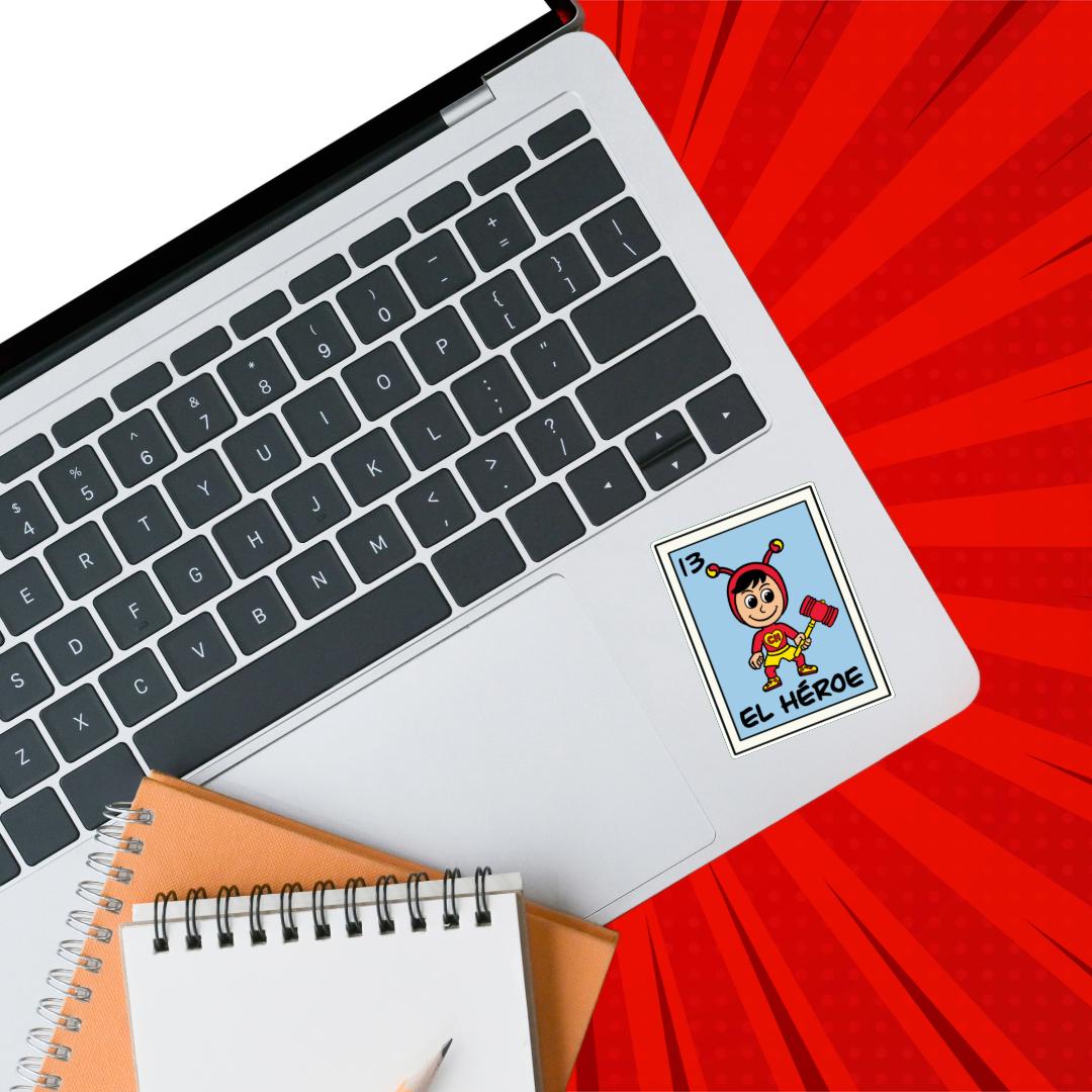 El Chapulin Colorado Loteria Card Sticker | Mexican Super Hero Sticker ...