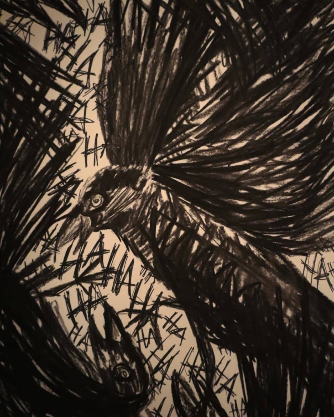 Lilo_umano Charcoal Drawing corvus Parentes - Etsy