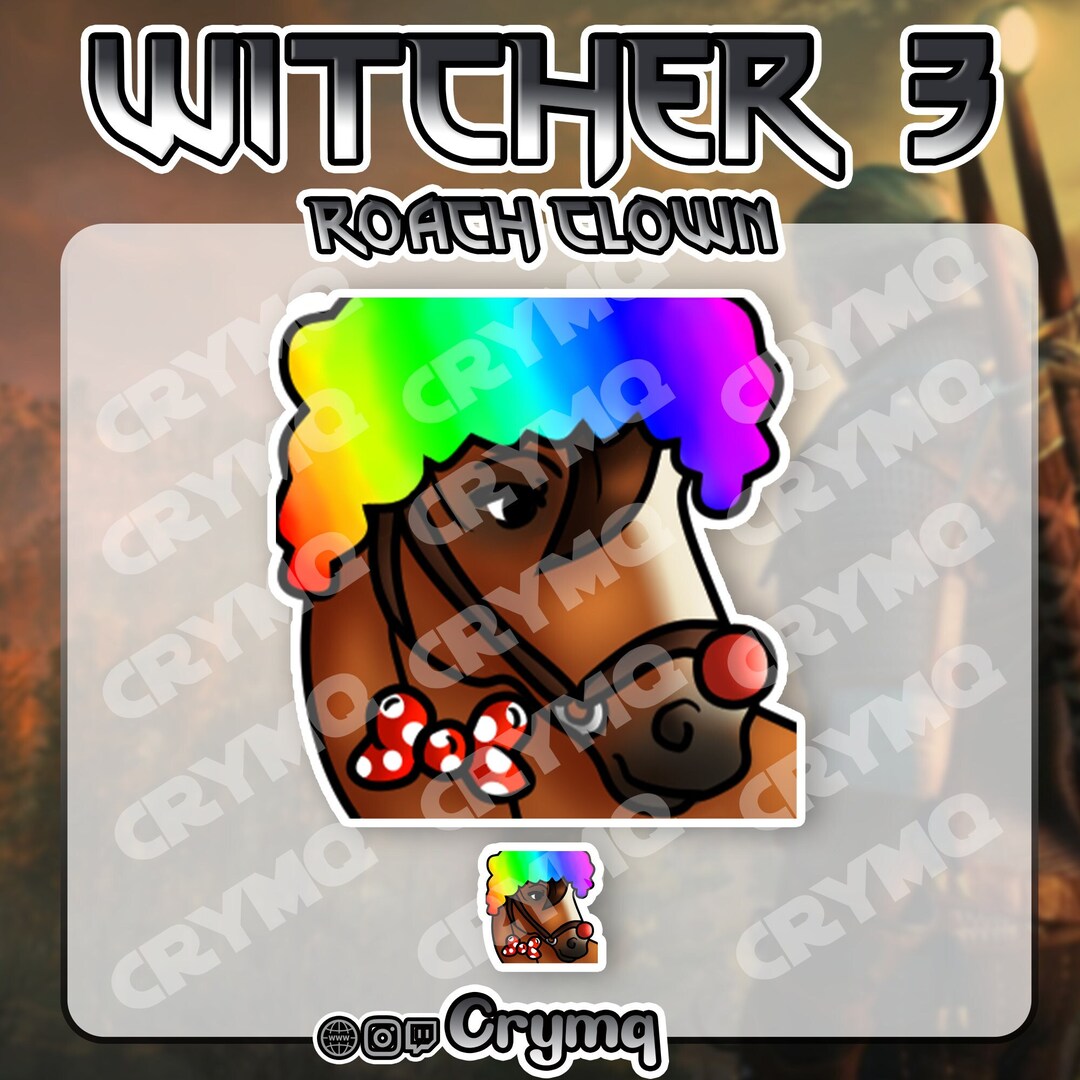 Witcher III Roach Clown Cute Twitch Emote Discord Emote Youtube Emote ...