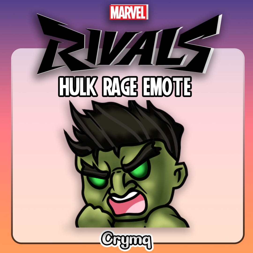 Hulk Rage Angry Emote Cute Marvel Rivals Emote Baby Shark Loki Thor ...