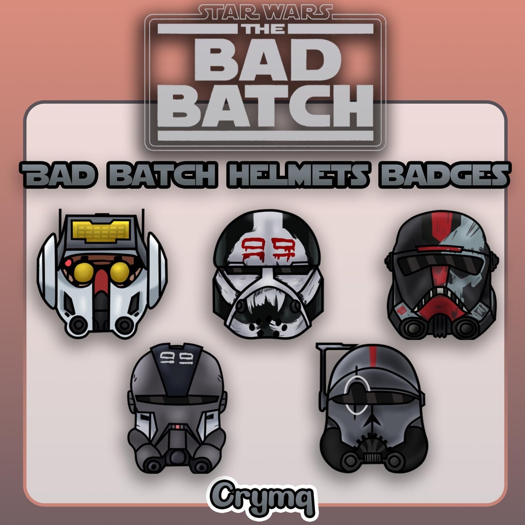 BAD BATCH 5x Clones Badges Pack - Cute Star Wars Clone Wars Bad Batch ...