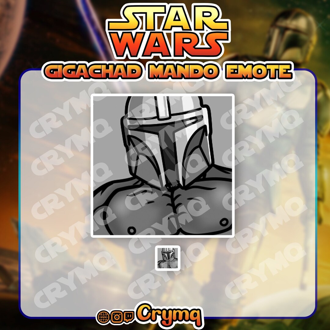 Gigachad Mandalorian - Cute Star Wars Mandalorian Emote | Chad Meme ...