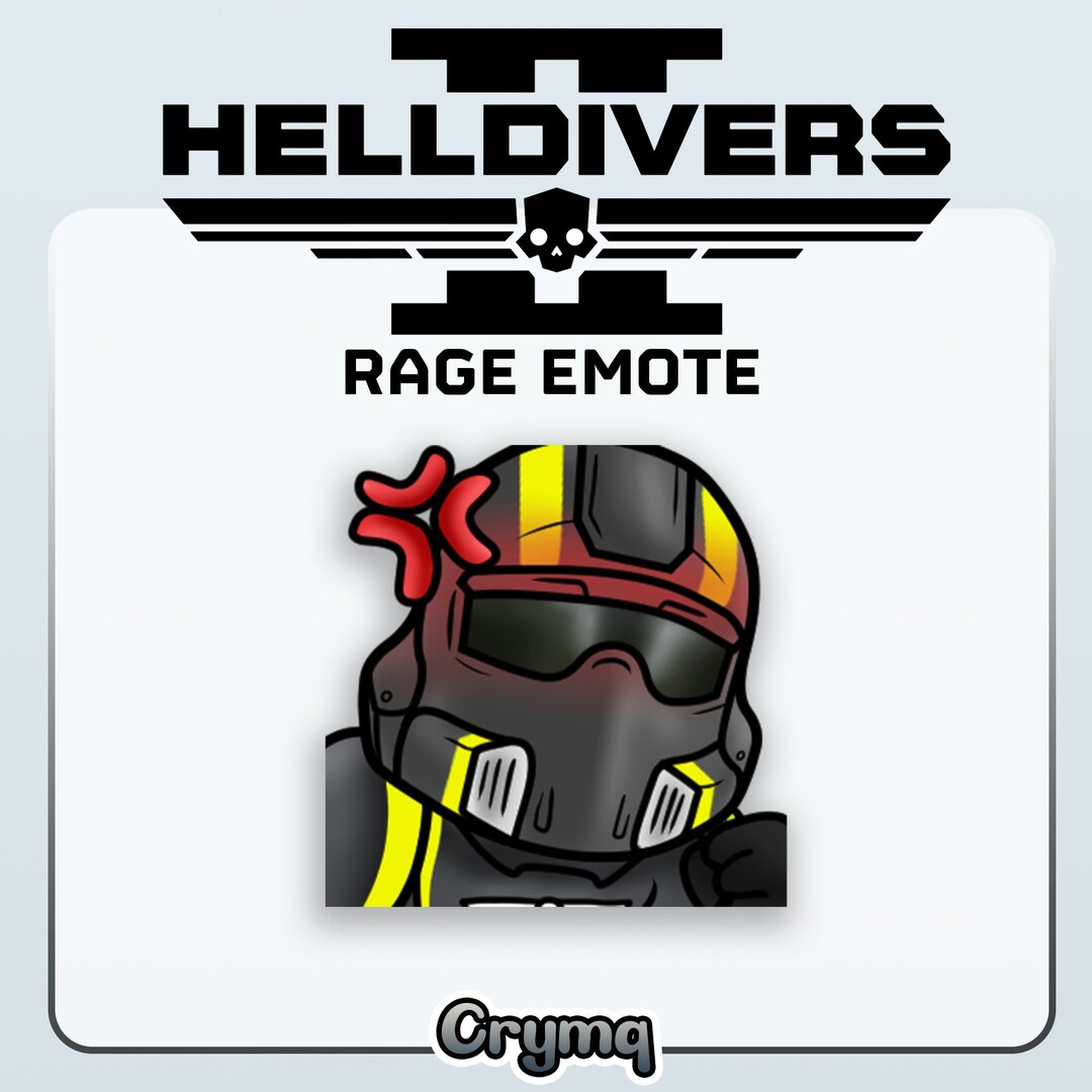 RAGE Emote - Cute Helldivers 2 Emote | Rage Angry Mad Diver Emote for ...