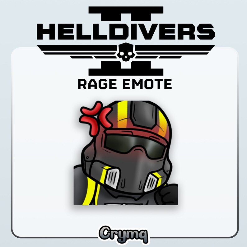 RAGE Emote - Cute Helldivers 2 Emote | Rage Angry Mad Diver Emote for ...