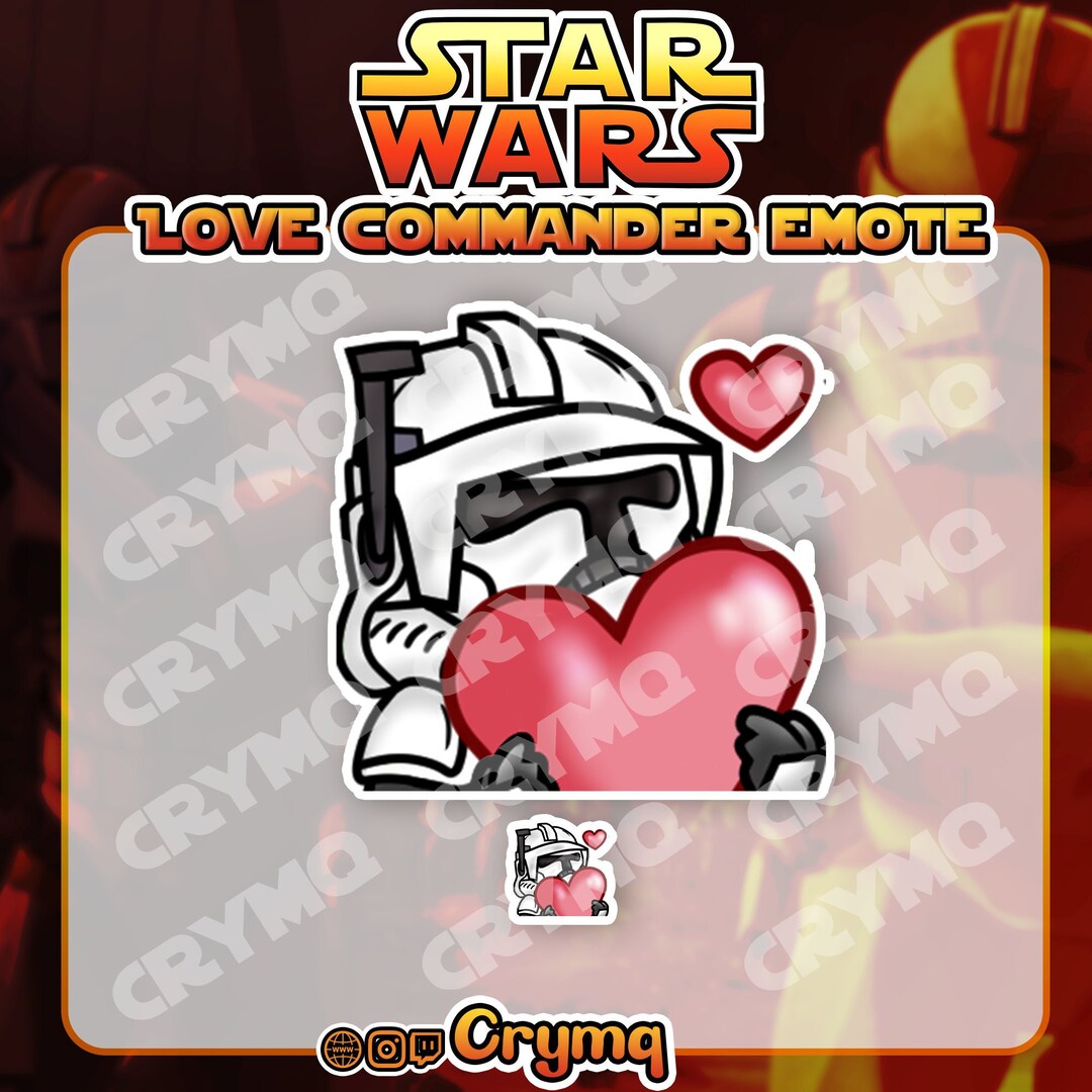 Love Commander Emote Cute Star Wars Clone Wars Emote - Etsy