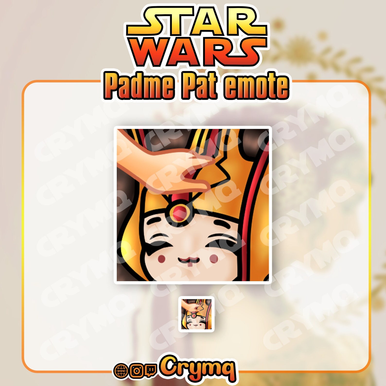 Padme Pat Pat Cute Star Wars Clone Wars Prequels Emote - Etsy