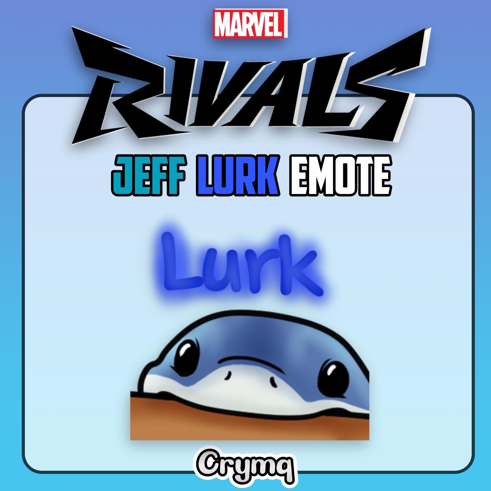 Jeff Lurking Lurk Emote - Cute Marvel Rivals Emote Baby Shark Lovely ...