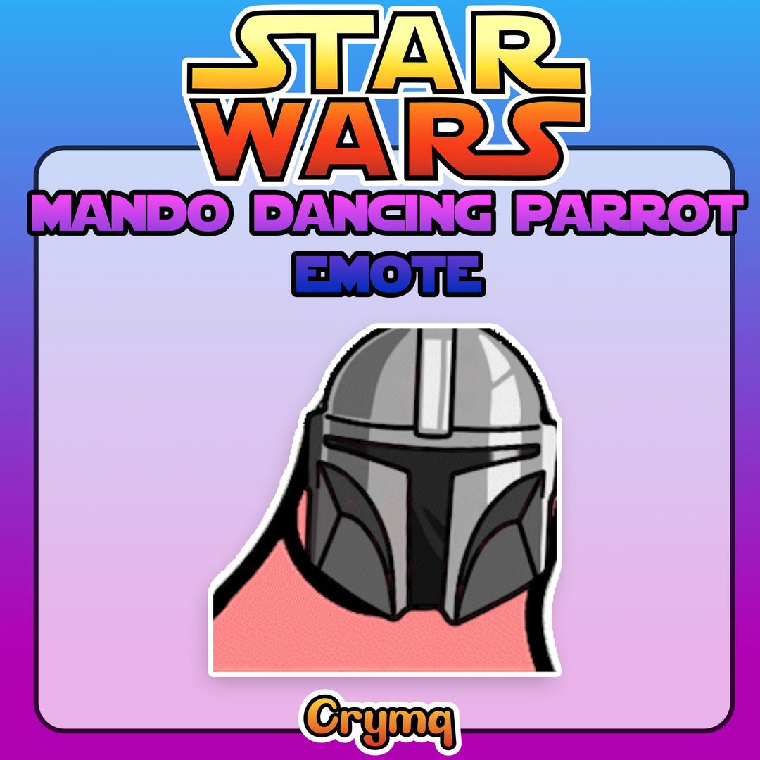 Mando DANCE Parrot Animated Emote - Cute Star Wars Animated Emote for ...