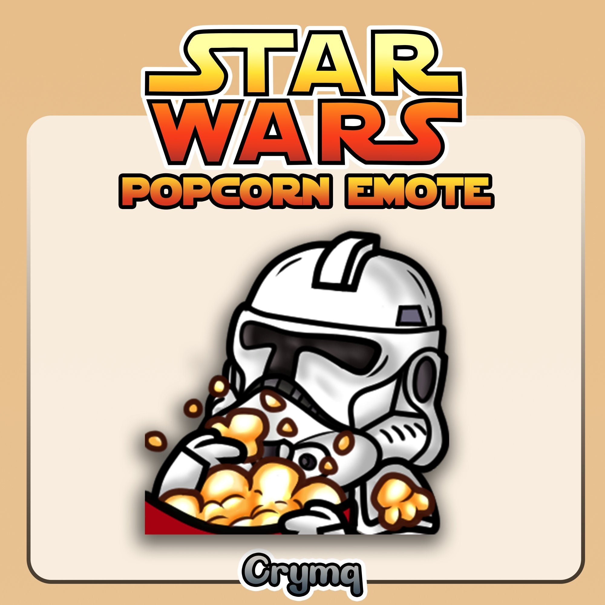 Popcorn Emote Cute Star Wars Clone Wars Meme Emote for Twitch and ...