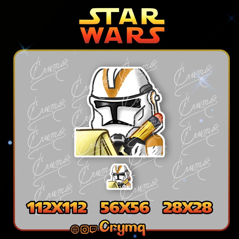 Cody Noted Cute Star Wars Clone Wars Emote - Etsy