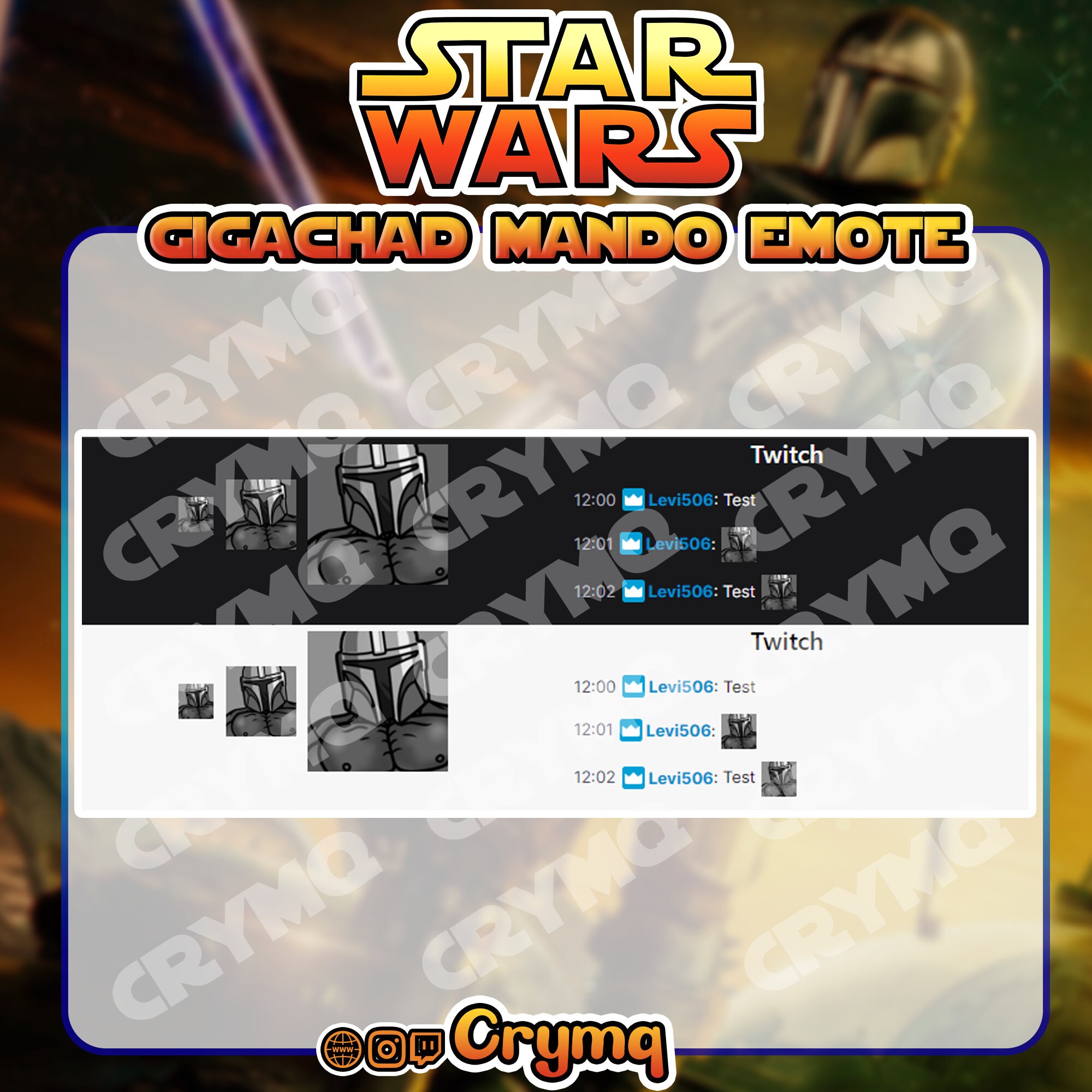 Gigachad Mandalorian - Cute Star Wars Mandalorian Emote | Chad Meme Mando Cinema Sigma Goat - Etsy